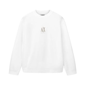 A|X Armani Exchange SweaT-shirt col rond Icon - Homme - Sweatshirts et sweats &agrave; capuche - Blanc - Taille: XS