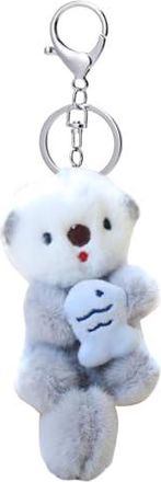 Generic Charme de animale - Porte-cl&eacute;s en peluche moelleuse de petite taille Tissu doux au toucher, conception portable, finition l&eacute;g&egrave;re | Accessoire de t&eacute;l&eacute;p