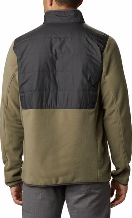 Columbia Mens Basin Butte Fleece Full Zip, Full Zip Fleece Jacket, Stone Green/Shark, Size XXL