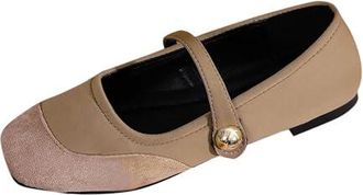 Generic Mary Jane Chaussures plates d&eacute;contract&eacute;es pliables &eacute;l&eacute;gantes l&eacute;g&egrave;res antid&eacute;rapantes confortables pour le travail, le bureau, les f&ecirc;tes, kaki, 38.5 EU