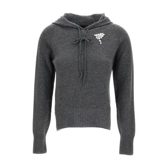 Simone Rocha Verzierter entspannter Kaschmir-Cardigan - - Knitwear - Damen - Grau - M