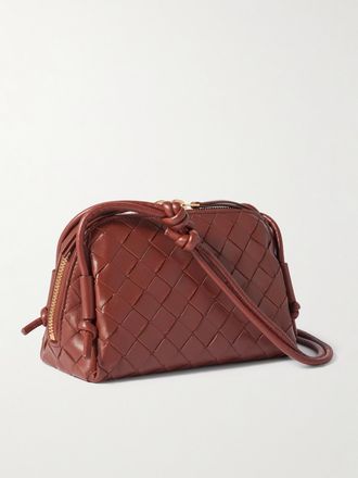 Bottega Veneta Concert Pouch Schultertasche Aus Intrecciato-leder - Braun