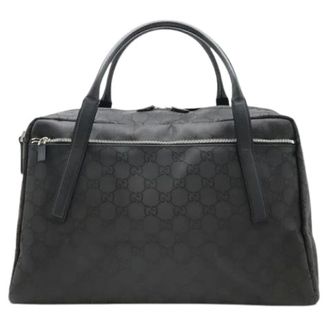 Gucci unisex, Pre-owned, Noir, Taille: ONE Size Sac Boston GG Nylon Pre-owned
