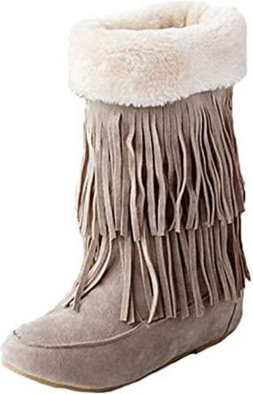 E.SSUE Femmes Bottes De Neige Bottines Chaudes Bottines Chaudes ImperméAble Confortable ExtéRieur Anti-DéRapant ImperméAble Confortable Botte Courte Boots Bo