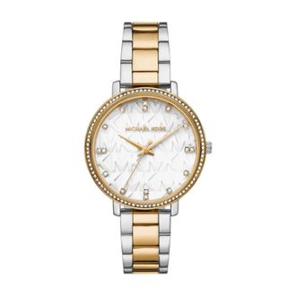 Michael Kors Femme, Accessoires, Gris, Taille: ONE Size Montre Pyper Pav&eacute; Bicolore Logo