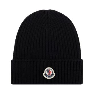 Moncler Schwarze Woll Kinderhut Stilvolles Design - - Accessories - Herren - Schwarzk - L