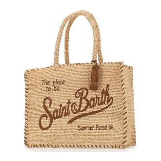 MC2 Saint Barth Femme, Sacs, Beige, Taille: ONE Size Vanity Raffia Shoulder Bag