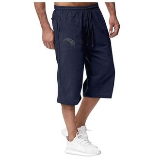 Generic Pantalon Jogging Homme Coton Pantalons de Sport Décontracté Pantalon Jogging Homme Printemps Été Détente Plage Pantalon Sweat à Neuf Points Confort