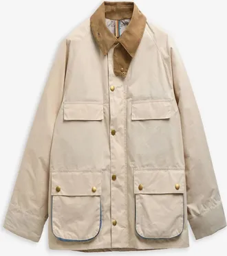 Barbour Paul Smith loves Barbour Wachsjacke Bedale mit Cord-Details in