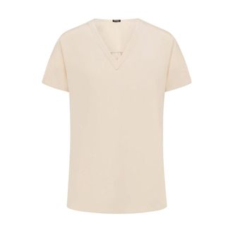 Kiton T-shirt en soie sur mesure - Femme - Tops - Beige - Taille: 38 FR