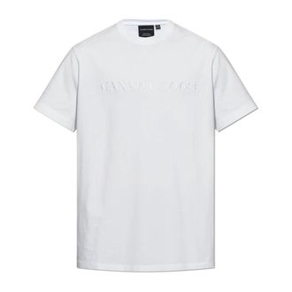 Canada Goose T-Shirt mit gesticktem Logo - - Tops - Herren - Wei&szlig; - L