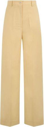 Fabiana Filippi Femme, Pantalons, Beige, Taille: 42 FR Pantalon &agrave; jambes larges