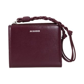 Jil Sander Porte-cartes en cuir avec d&eacute;tail tress&eacute; - Femme - Accessoires - Rouge - Taille: ONE Size