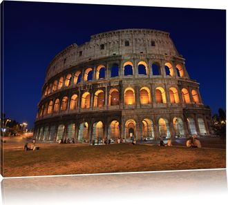Pixxprint Colosseum in Rom Italien Italy, Größe: 100x70cm, Leinwandbild, fertig gespannt, Wandbild, Dekoration, Kunstdruck, kein Poster