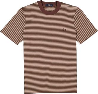 Fred Perry Herren T-Shirt braun gestreift