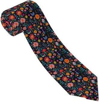 Generic Cravate Imprim&eacute; De Fleurs Et Papillons Color&eacute;s Tendance Cravates Classique Cravate Pour Hommes Pour &Eacute;v&eacute;nements Affaires Mariage