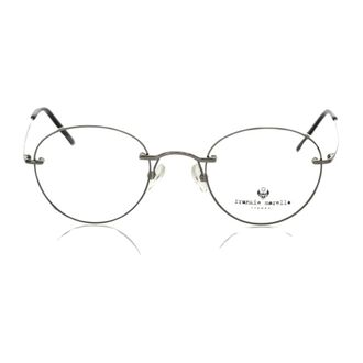 Frankie Morello Runde Brille im Gun-Barrel-Design - - Accessories - Herren - Grau - ONE SIZE