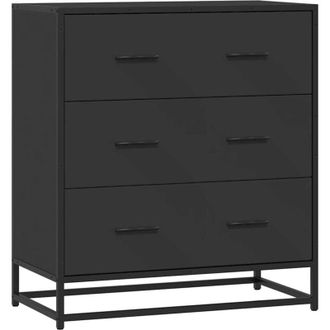 vidaXL vidaXL Sideboard Schwarz 68x35x76 cm Holzwerkstoff und Metall