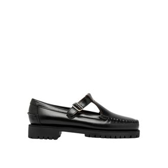 Sebago Handgefertigte Leder Mokassin Slipper - - Shoes - Herren - Schwarzk - 39 EU