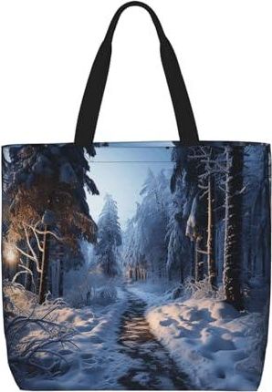 Generic &Eacute;pais Fourr&eacute; Enneig&eacute; DHiver Sac Fourre-Tout Grand Tote Bag R&eacute;utilisable Sac Cabas Pour Voyage Quotidienne Universit&eacute;