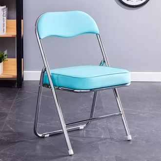 Generic Klappstuhl Camping Leicht Tragbar Platzsparend Klappstühle Gepolstert Klein Küchenhocker mit Lehne für Partys, Hochzeiten, Picknick Büro, Hochzeit(Blu