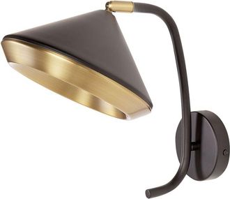 Beliani Beliani - Lampe Murale Industrielle Moderne Spot Projecteur Abat-jour Conique en M&eacute;tal Cuivr&eacute; et Noir Mokvi