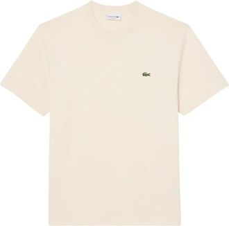 Lacoste Homme, Tops, Beige, Taille: M T-shirt en coton coupe classique