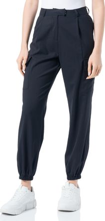 Replay Damen Stoffhose mit Bund, Black 098 (Schwarz), 31