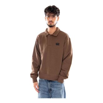 Vans Polo Fleece Pullover - - Sweatshirts & Hoodies - Herren - Braun - XL