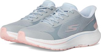 Skechers Damen Go Run Consistent 2.0 Captiva Sneaker, Gray Textile/Lt.Blue Trim, 38 EU