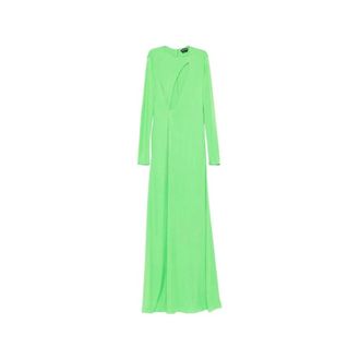 Tom Ford Langes Kleid mit Ausschnitt vorne und langen &Auml;rmeln - - Dresses - Damen - Gr&uuml;n - S