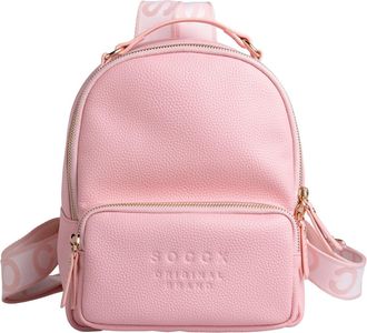 soccx Kleiner Rucksack aus Lederimitat mit Logo-Riemen