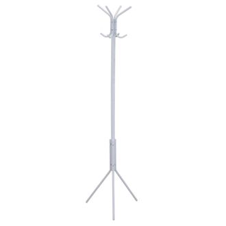 IDIMEX Kleiderständer Garderobenständer Arist Standgarderobe Kleiderstange aus Metall mit 8 Kleiderhaken, weiß lackiert