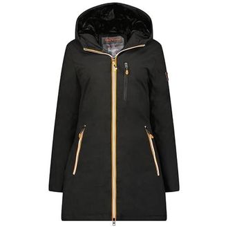Geographical Norway Cassim Lady - Parka Longue Epaisse Chaude Femme Automne Hiver - Manteau Fin Capuche Fausse Fourure - Blouson Coupe Vent - Doudoune Elegante Femmes (No