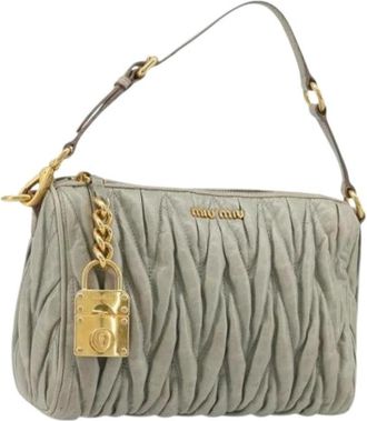 Miu Miu Pochette daccessoires Pre-owned - Femme - Pre-owned - Gris - Taille: ONE Size