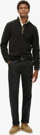 Superdry Estate - Polaire à demi-fermeture éclair - Noir