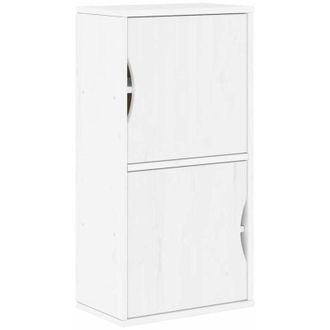 vidaXL Beistellschrank odda Wei&szlig; 40x24x79 cm Massivholz Kiefer Vidaxl
