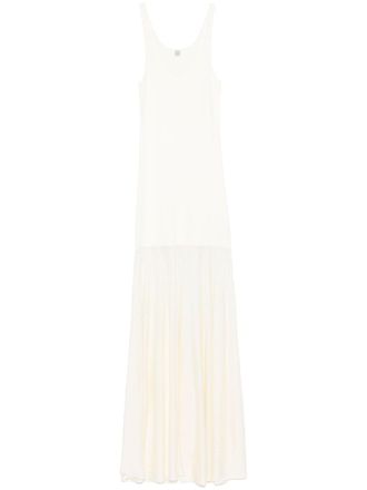 Toteme robe longue à empiècements - Blanc
