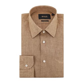 HUGO BOSS Homme, Chemises, Beige, Taille: XL Chemise en lin