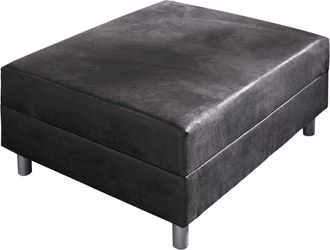 DELIFE Sofa-Hocker Clovis Anthrazit Modul B98 x T83 Microvelours Sitzhocker