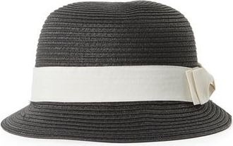 Au Printemps Paris Chapeau paille avec noeud