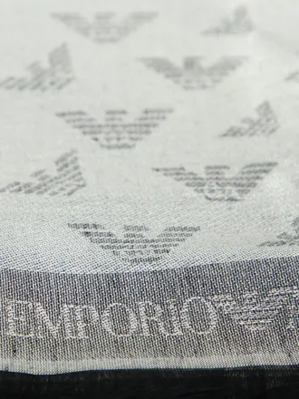Emporio Armani Logo-Jacquard Scarf - Grey