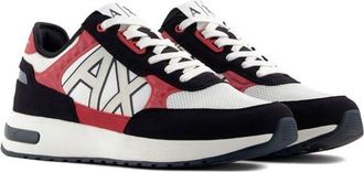 A|X Armani Exchange Homme Dusseldorf Embossed Geometric Motifs Basket, Off WHT+Cardin+Navy, 43 EU