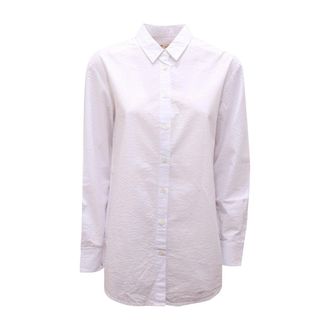 MC2 Saint Barth Brigitte Seersucker Shirt - Femme - Blouses et Chemises - Blanc - Taille: 36 FR