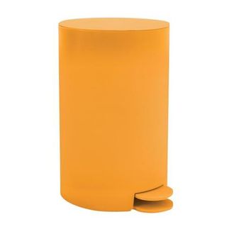 MSV Kosmetikeimer Osaki M&uuml;lleimer Treteimer Abfalleimer - 3 Liter - mit herausnehmbaren Inneneimer - Safran Gelb