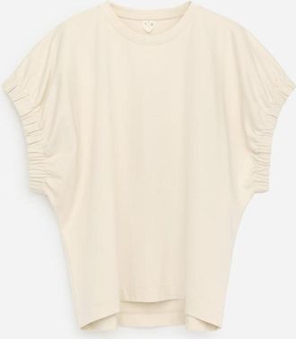 Arket T-Shirt Mit Gerafften &Auml;rmeln -Beige