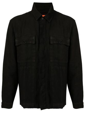 Osklen chemise en coton à patch logo - Noir