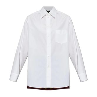 Etro Baumwollhemd mit Seideneinsatz am R&uuml;cken - - Blouses & Shirts - Damen - Wei&szlig; - S