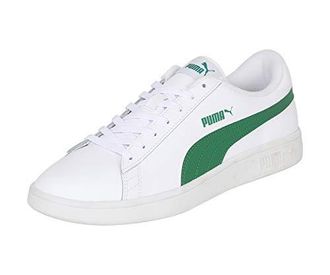 Puma PUMA Smash v2 L, Baskets Basses mixte adulte - Blanc (PUMA White-Amazon Green), 44 EU (9.5 UK)