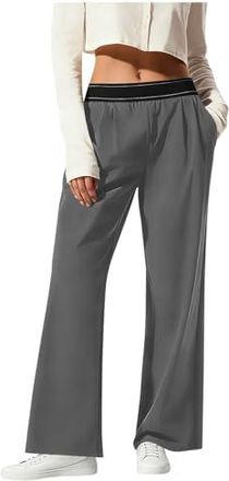 Generic Pantalon long droit en soie glac&eacute;e UPF 50+ &agrave; s&eacute;chage rapide, taille &eacute;lastique, respirant, protection solaire, pantalon de costume l&eacute;ger et extensible 